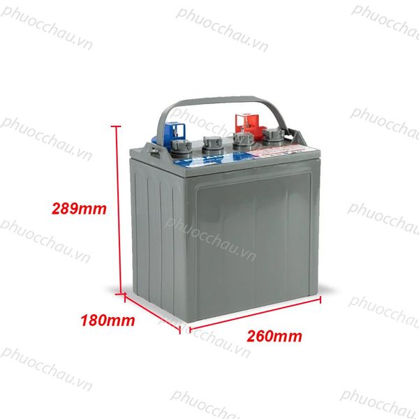 Ắc Quy Xe Điện PINACO PL 8-190 8V-190Ah, acquy xe golf, xe điện