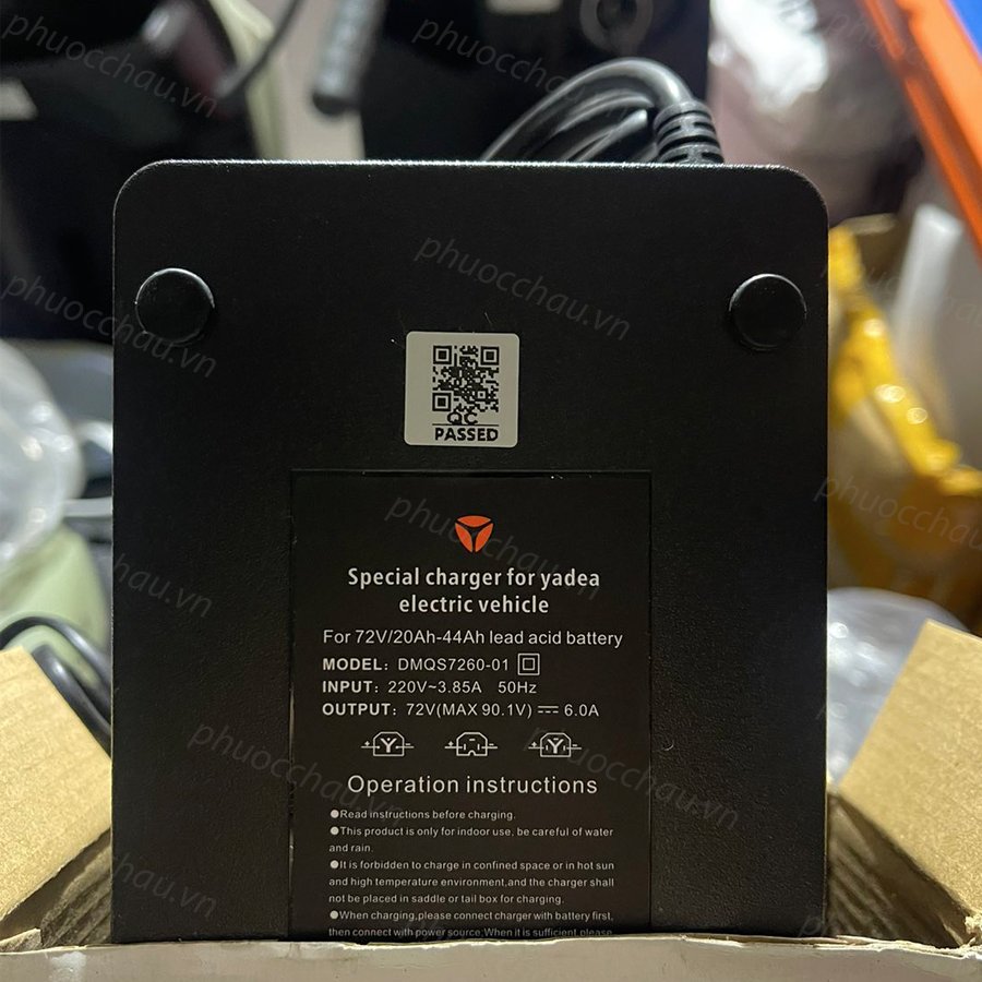 Sạc Xe Điện 72V-3A/4A/6A - Phụ Kiện Chính Hãng Cho Xe Điện Yadea