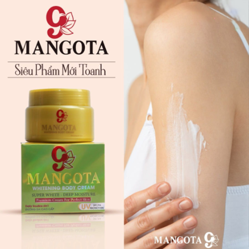 Kem Dưỡng Body Mangota 95g Super White Xanh, Làm trắng da, dưỡng ẩmKem Dưỡng Body Mangota 95g ...