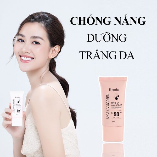 Kem Chống Nắng Hemia 50ml Make Up Sun Cream Spf50Kem Chống Nắng Hemia ...