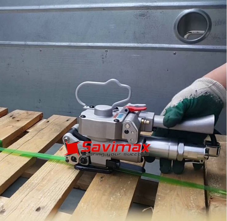 Máy đóng đai nhựa khí nén hàn nhiệt Savimax XQD-19 – Savimax.vn