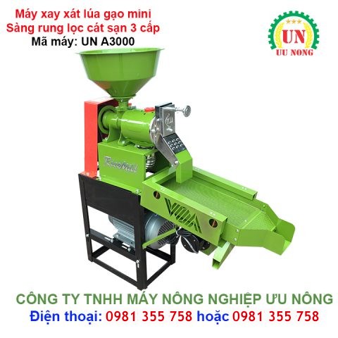 Phân phối máy xay xát lúa gạo mini UN A3000 chính hãng, giá rẻ – UuNong.vn