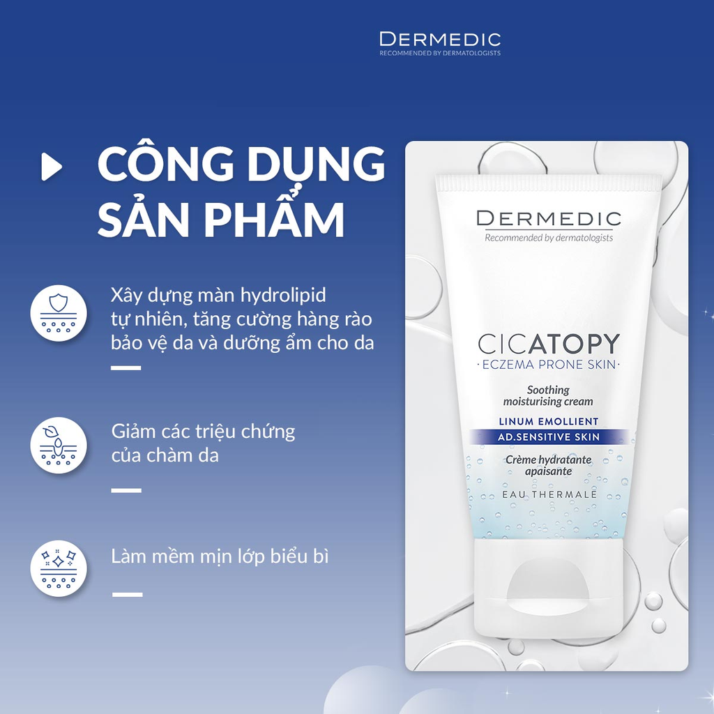Kem Dưỡng Ẩm, Phục Hồi Và Làm Dịu Da Dermedic Cicatopy Soothing Moistu ...