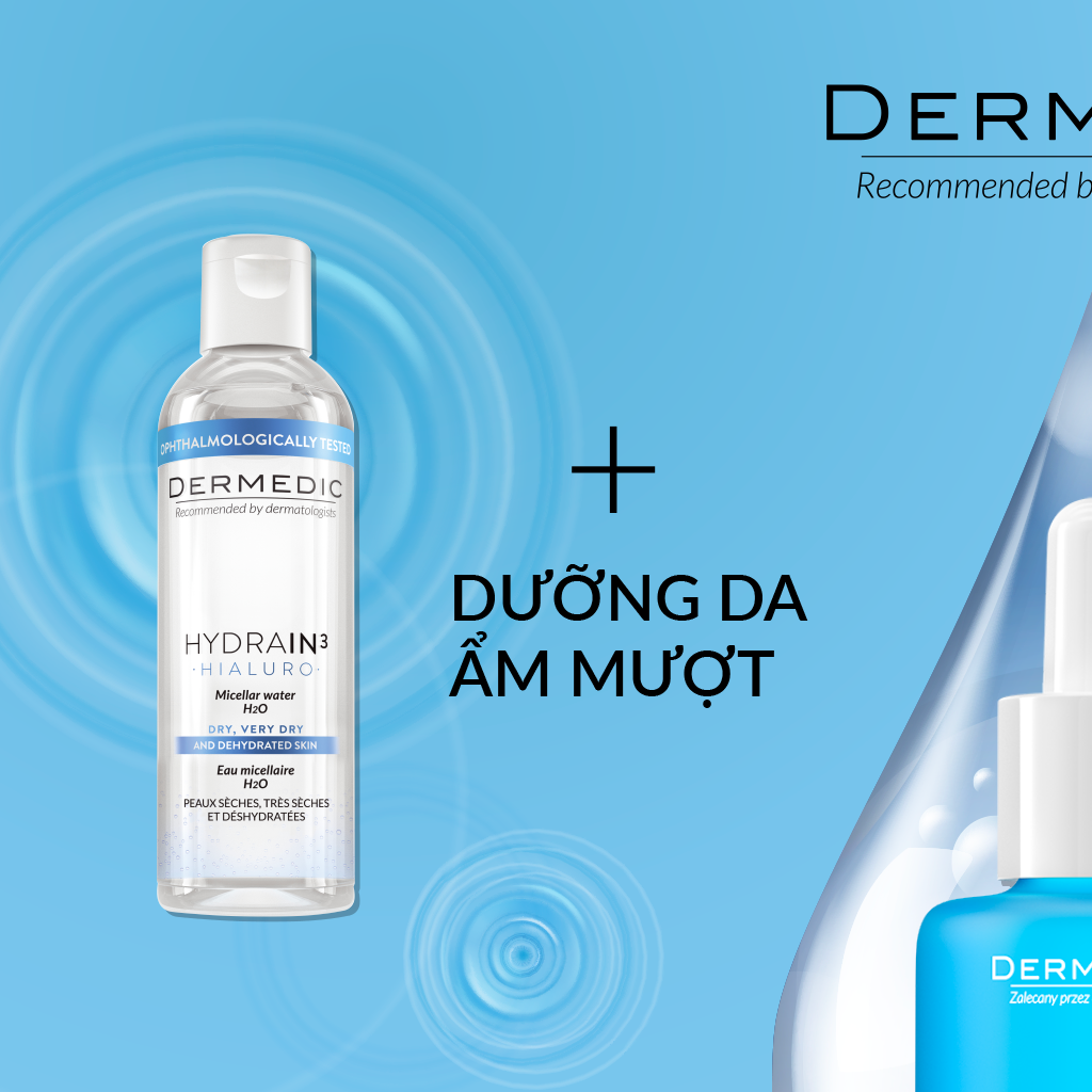 Nước Tẩy Trang Cho Da Khô Dermedic Hydrain3 Micellar Water H2O – Dược ...
