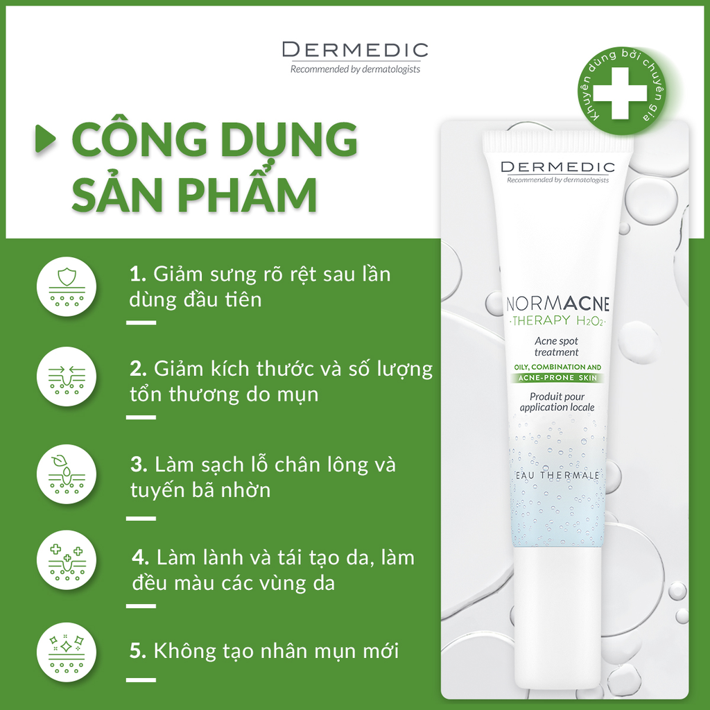 Kem Chấm Mụn Dermedic Normacne Therapy H2O2 Acne Spot Treatment – Dược ...