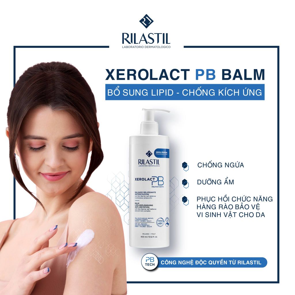 Kem Cấp Ẩm Phục Hồi, Giảm Mẩn Ngứa Rilastil Xerolact PB Balm Lipid ...