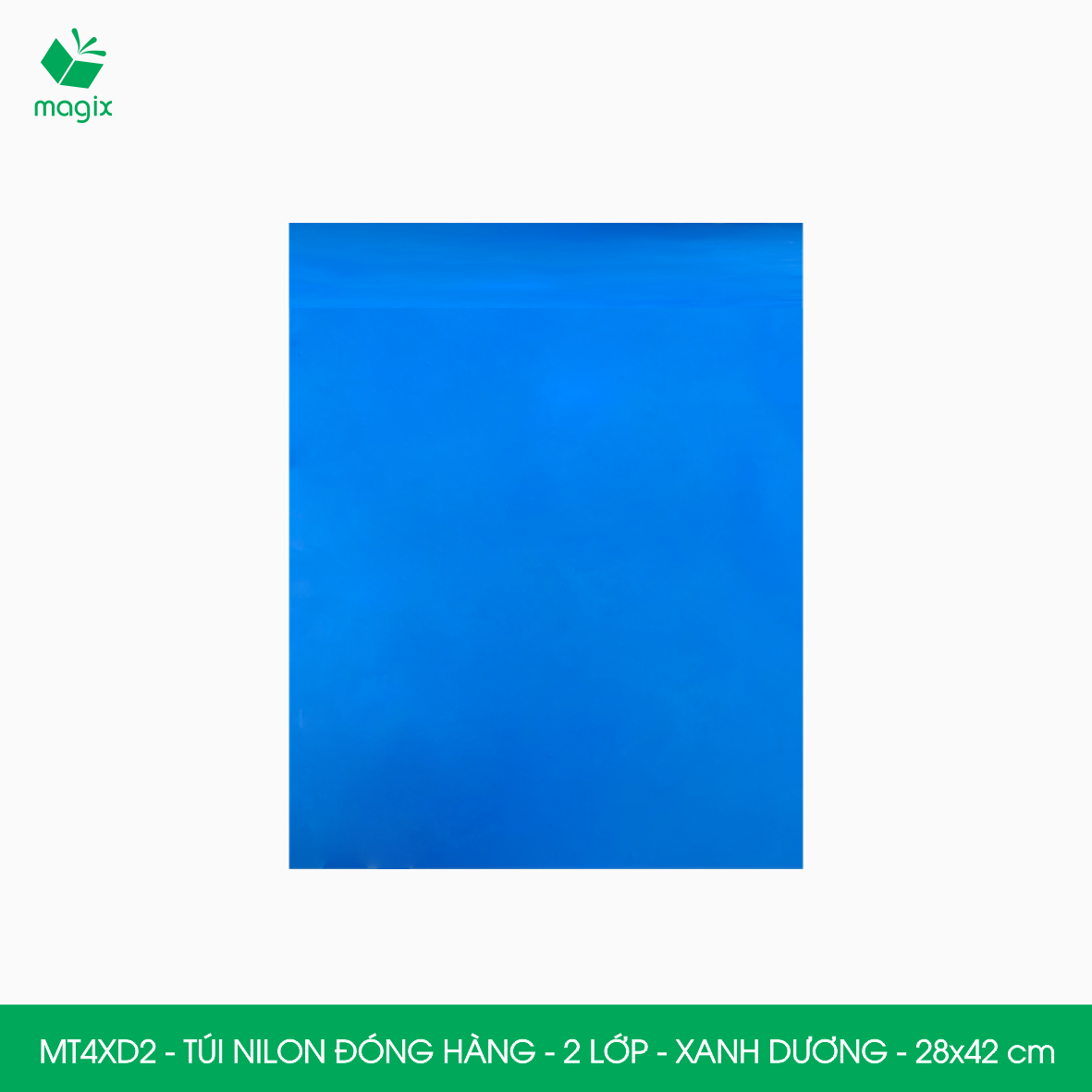 MT4XD2 - 28x42 cm - Túi nilon đóng hàng - 2 lớp - Xanh da trời – Magix ...