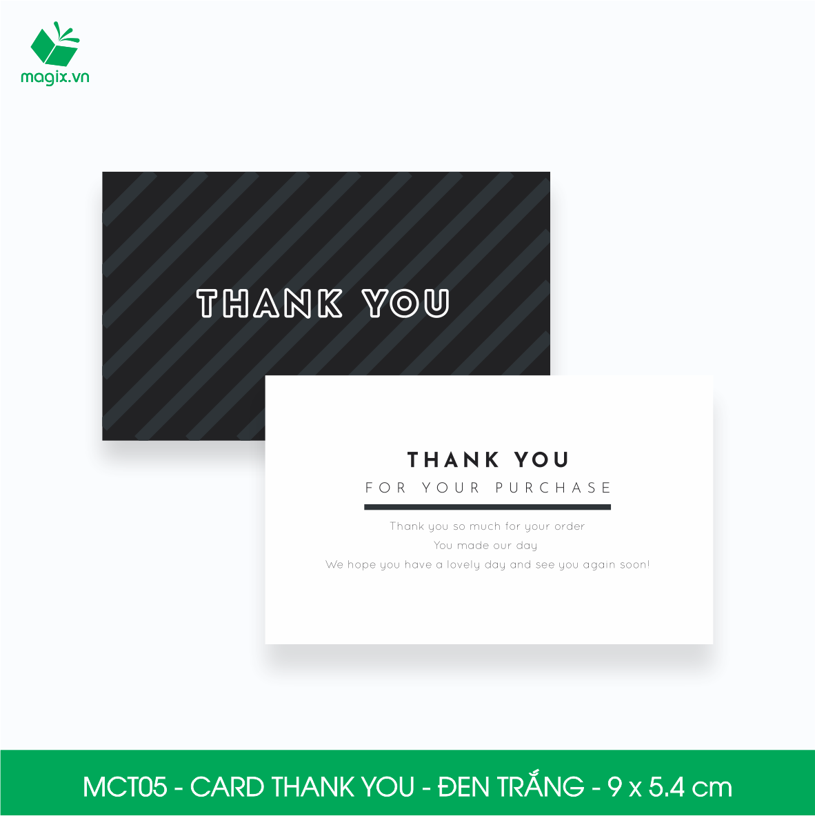 MCT - Card Thank you - C300 - In nhiều màu - 9x5.4 cm [50 cái/pack ...