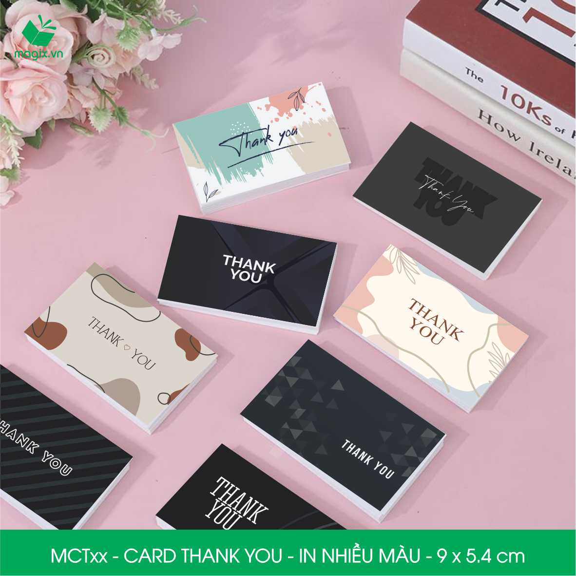 MCT - Card Thank you - C300 - In nhiều màu - 9x5.4 cm [50 cái/pack ...