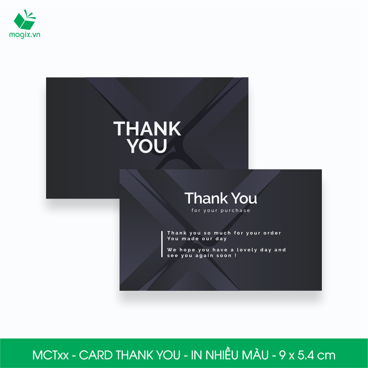 MCT - Card Thank you - C300 - In nhiều màu - 9x5.4 cm [50 cái/pack ...