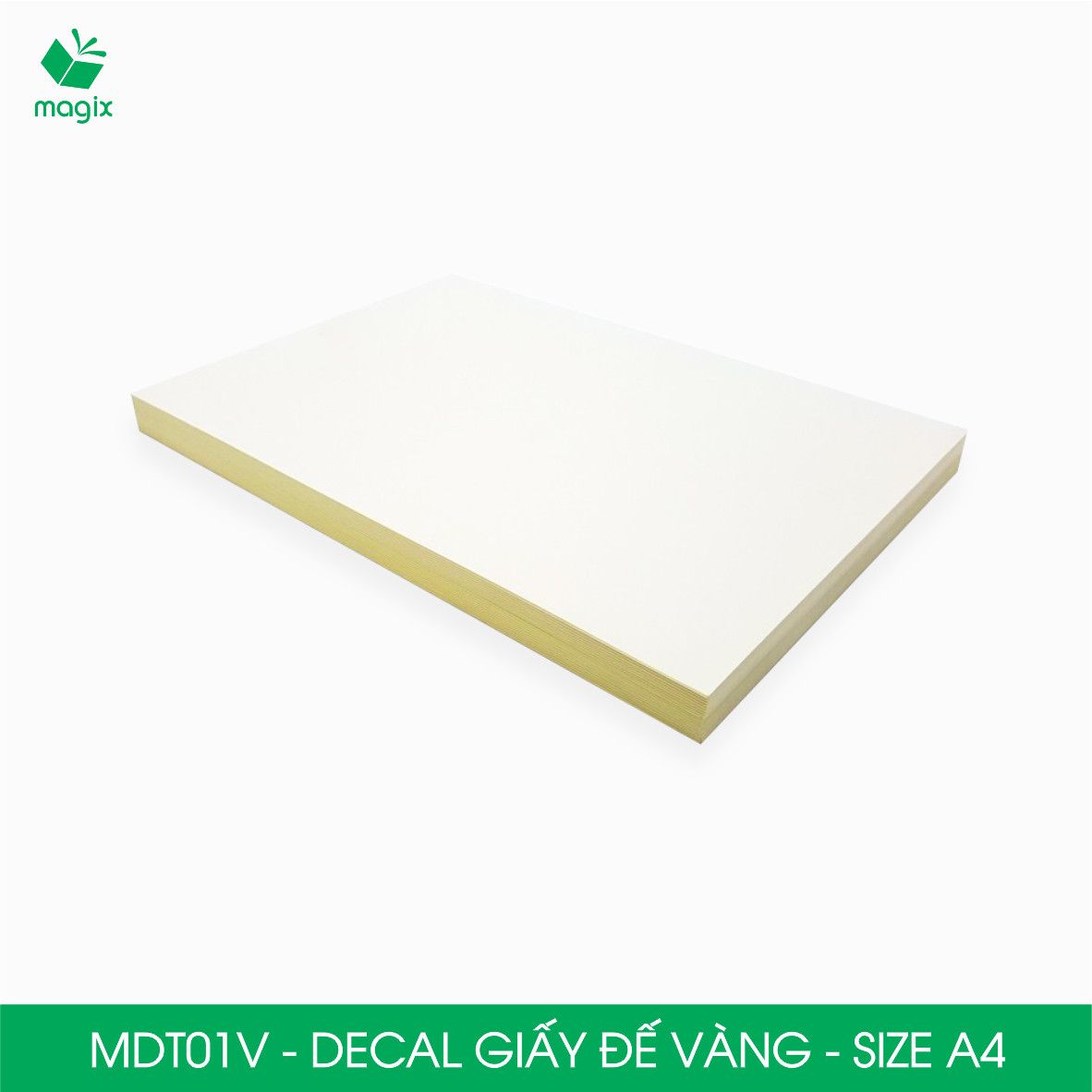 MDT01V - Decal giấy trắng đế vàng A4 - 50 tờ/ xấp – Magix.vn - Giải ...
