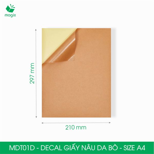 MDT01D - Decal giấy da bò A4 - 50 tờ/ xấp – Magix.vn - Giải pháp đóng ...