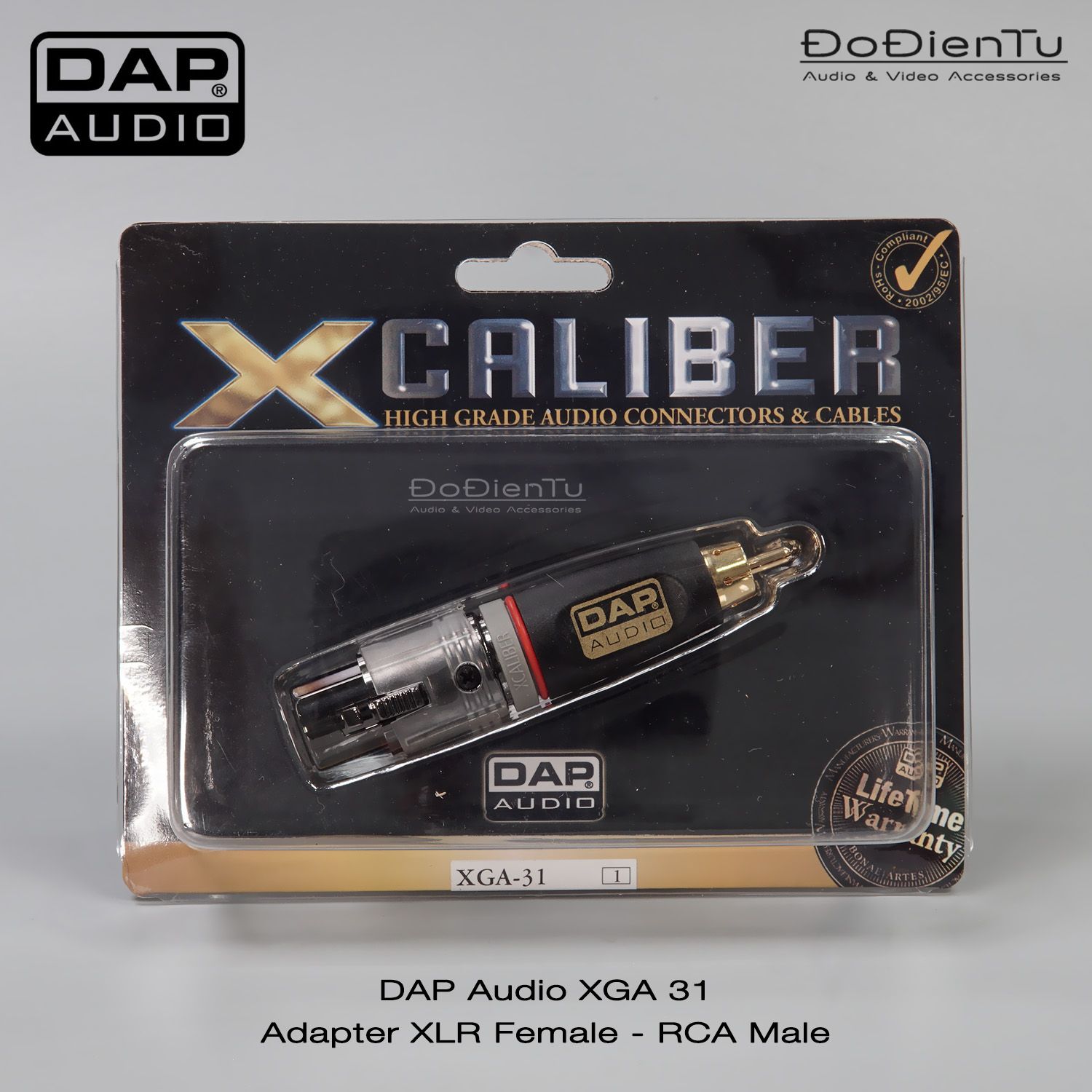 DAP Audio XGA31 - Adapter chuyển đổi XLR Female - RCA Male | Đồ Điện Tử