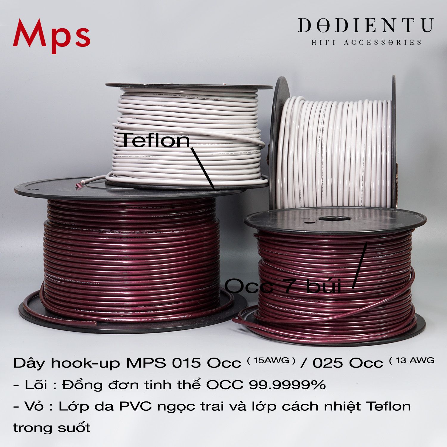 MPS 015 Occ - 6N OCC - Vỏ PVC + Teflon | Đồ Điện Tử