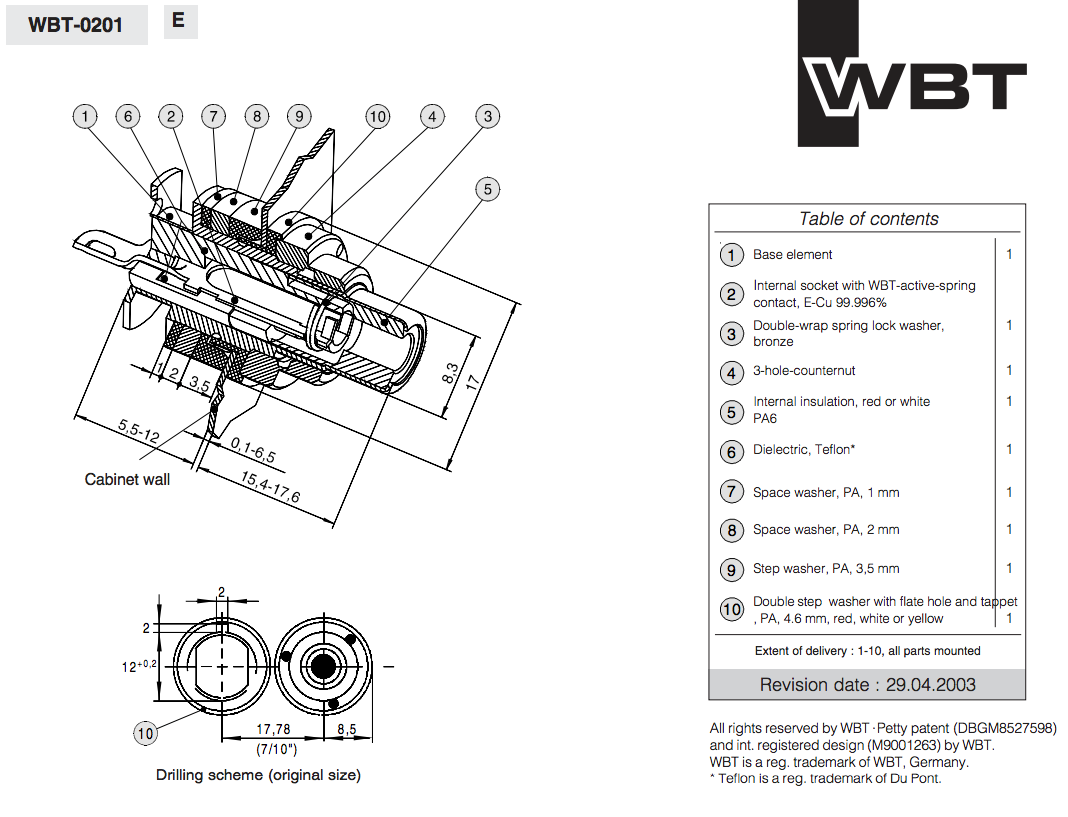 Cọc RCA WBT 0201 - Rca Socket WBT-0201 Classic ( Set of 2 ) | Đồ Điện Tử