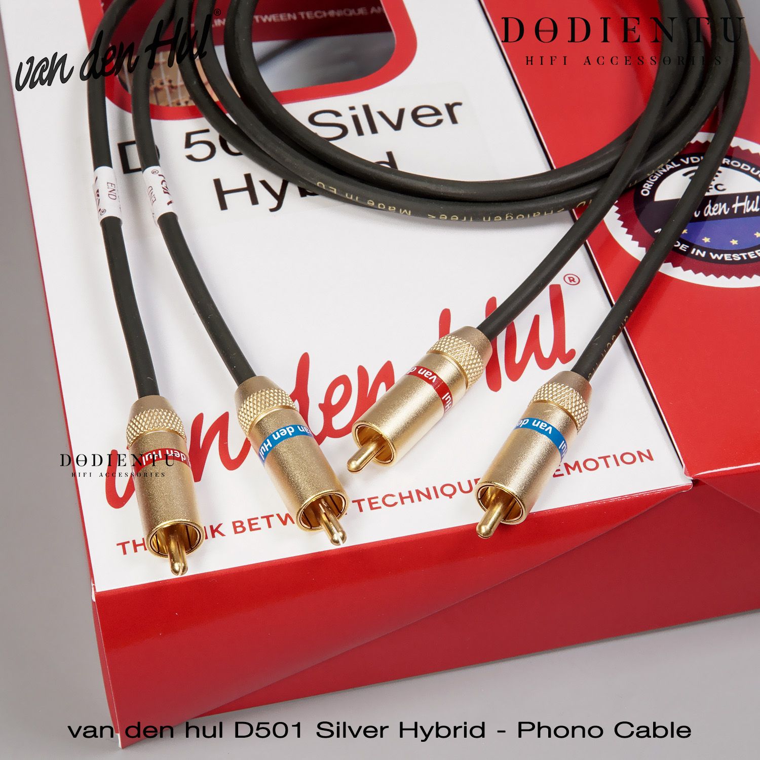 van den hul - The D 501 Silver Hybrid - Phono Cable RCA - RCA | Đồ Điện Tử