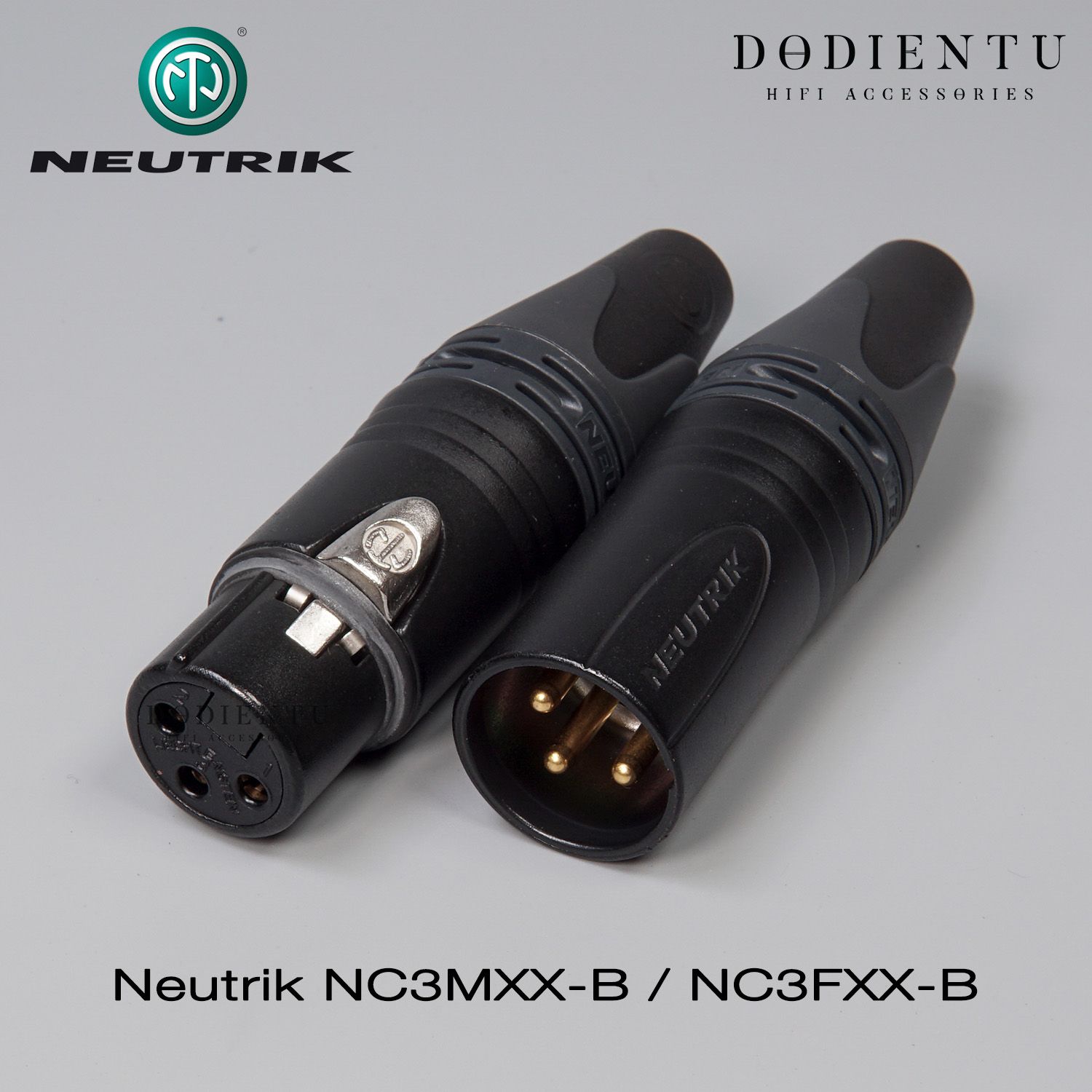 XLR Plug Neutrik NC3MXX-B - NC3FXX-B / Gold Contacts | Đồ Điện Tử