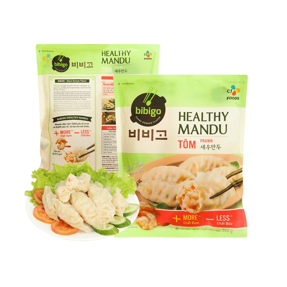 Bánh mandu healthy tôm Bibigo 300G – FARMERS MARKET