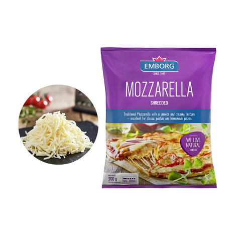 Phô mai Mozzarella bào Emborg 200 g (I0004014) – FARMERS MARKET