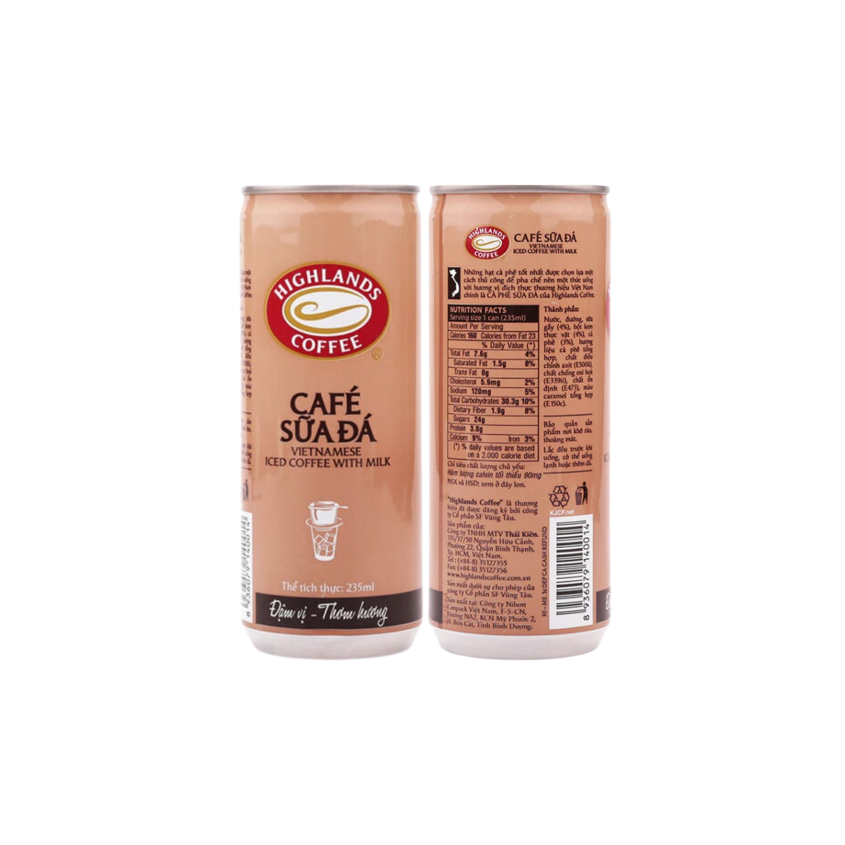 Cà phê sữa đá lon Highlands 235 ml (I0002614) – FARMERS MARKET