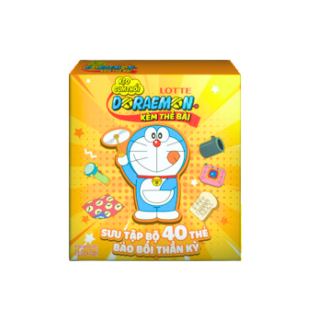 Kẹo gum thổi Doraemon Lotte kèm thẻ bài 9G (I0016378) – FARMERS MARKET