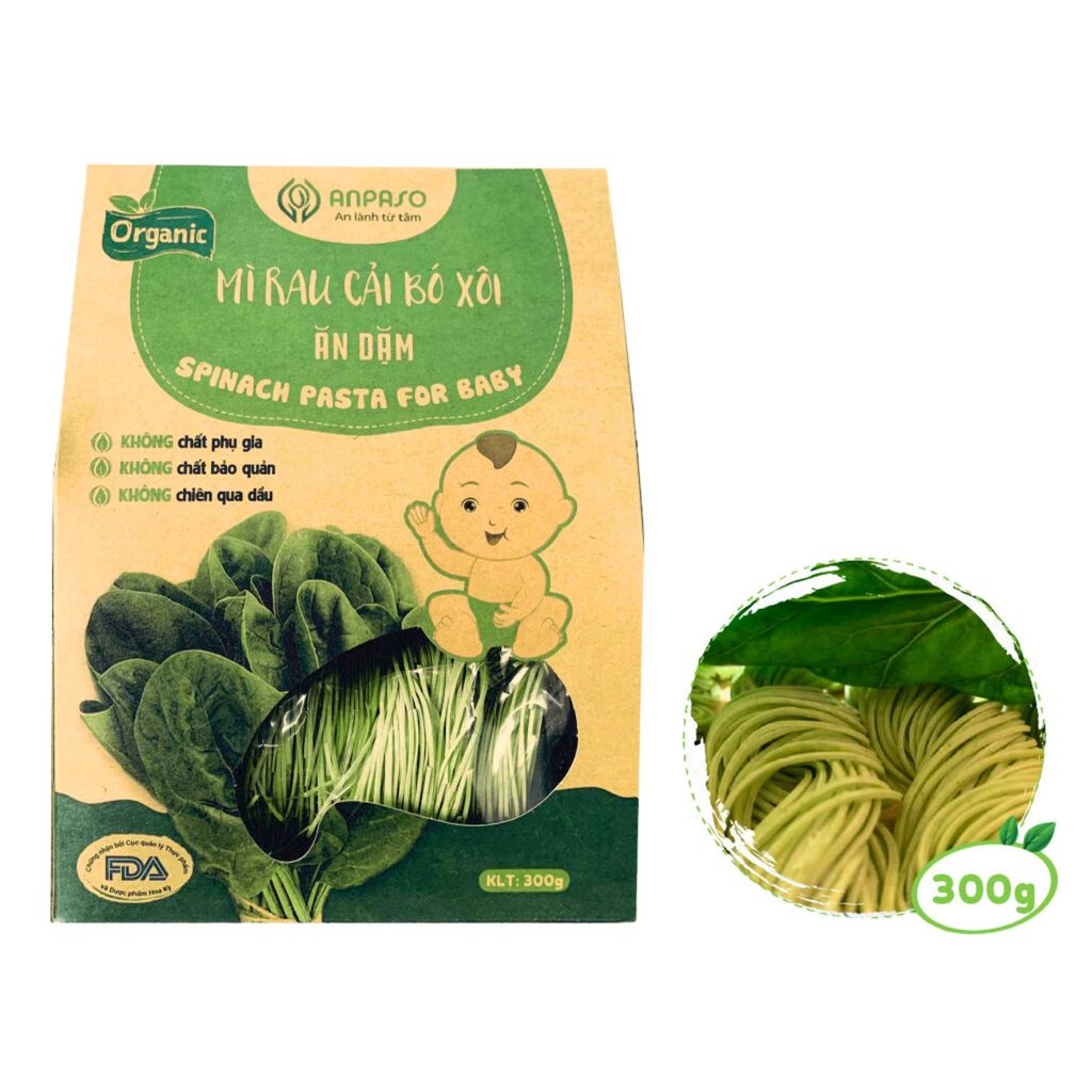 Mì cải bó xôi Organic Anpaso 300G – FARMERS MARKET