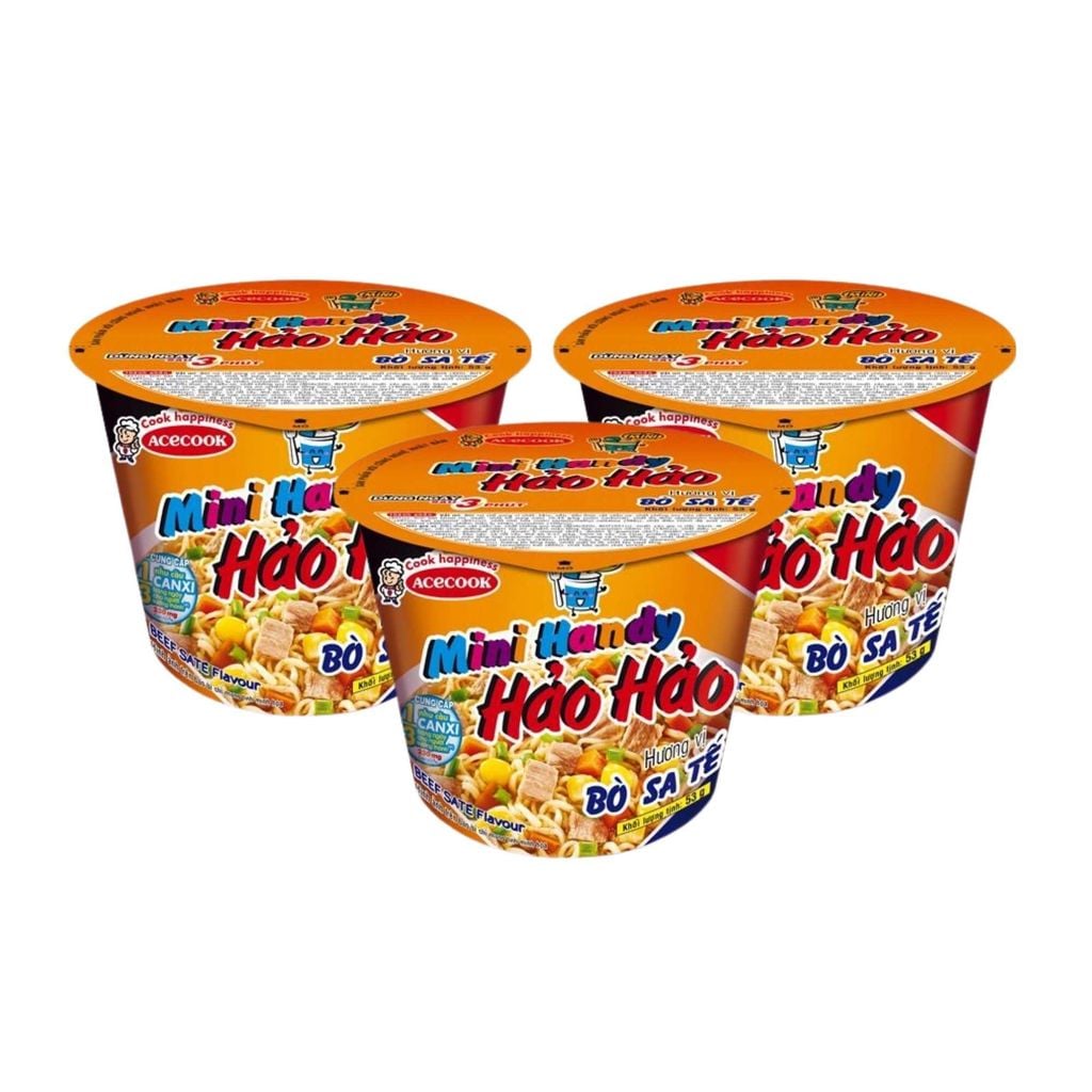 [Combo 2 ly] Mì mini Handy Hảo Hảo bò sa tế – FARMERS MARKET