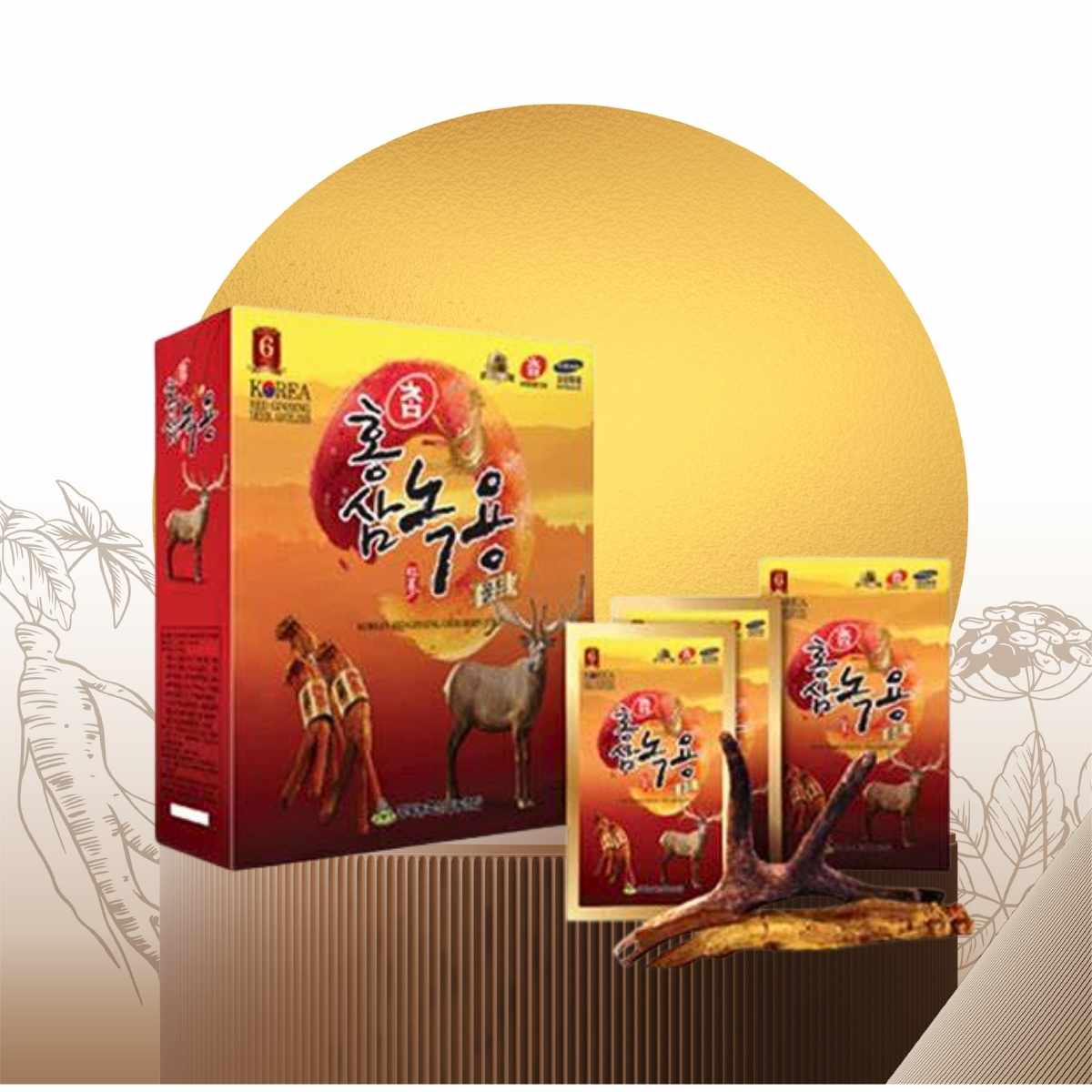 Nước uống Hồng Sâm Nhung Huơu hộp 2100 ml (30 gói x 70 ml) – FARMERS MARKET