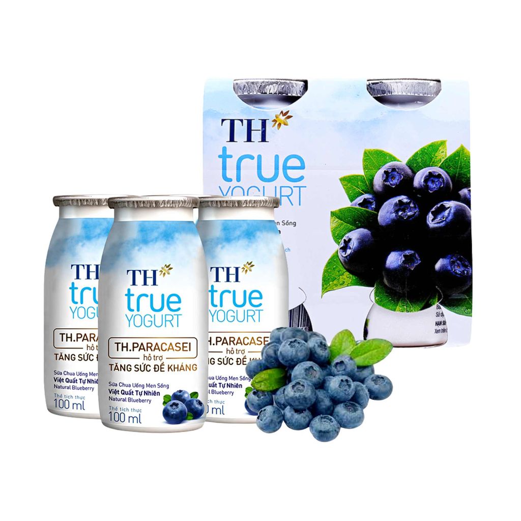 Sữa chua uống men sống việt quất TH – FARMERS MARKET