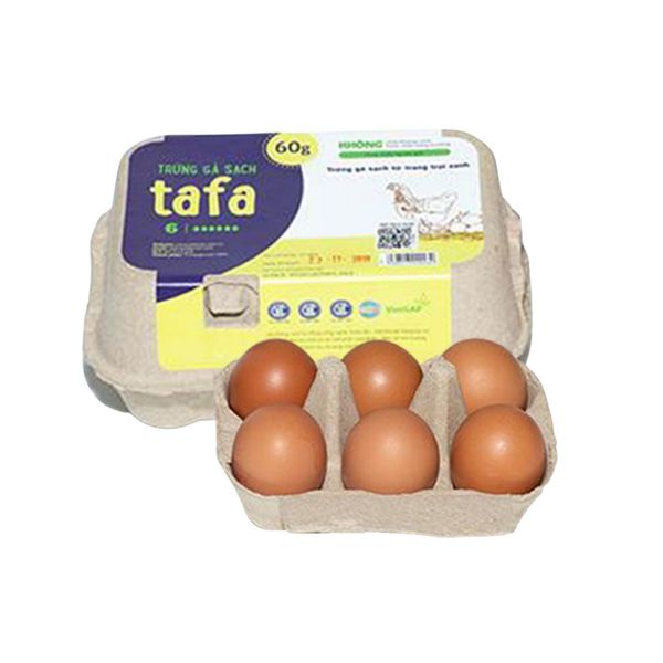 Trứng gà sạch Tafa 60 g (6 quả/hộp) (I0004906) – FARMERS MARKET
