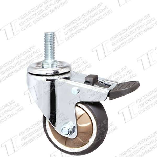 Bánh xe cao su nhiệt nâu TCF75 vít Khóa2 – cokhithanhcong162