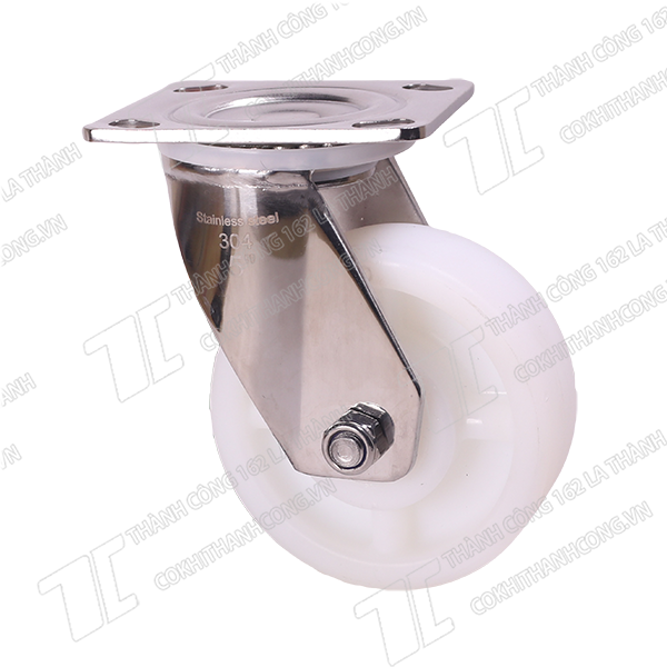Bánh xe Inox IXK 125 PA trắng Quay – cokhithanhcong162