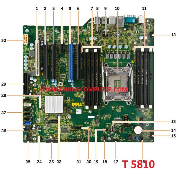 Mainboard máy trạm dell precision T5810 socket 2011 cpu xeon E5-V3 RAM ...