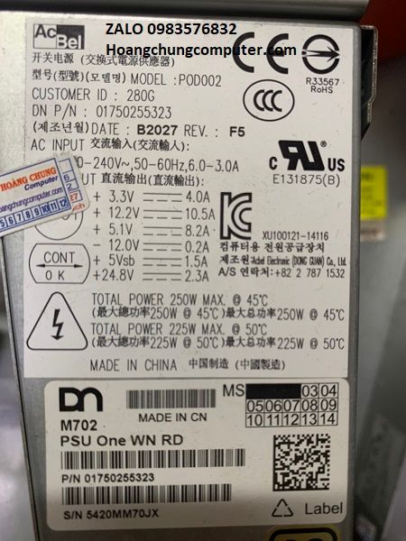 Bộ nguồn WINCOR BEETLE MIII POS Terminl Power PN:01750255323 Acbel P00 ...