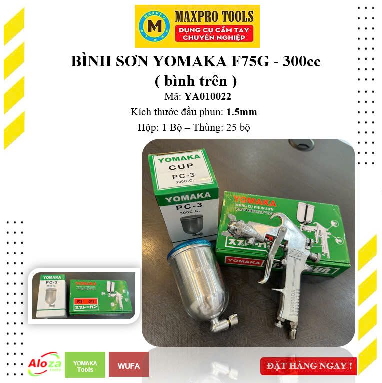 Bình sơn Yomaka F75G - 300cc ( bình trên) – Maxpro