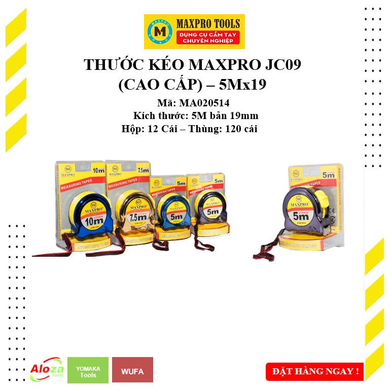 Thước Maxpro cao cấp sơn tĩnh điện JC09