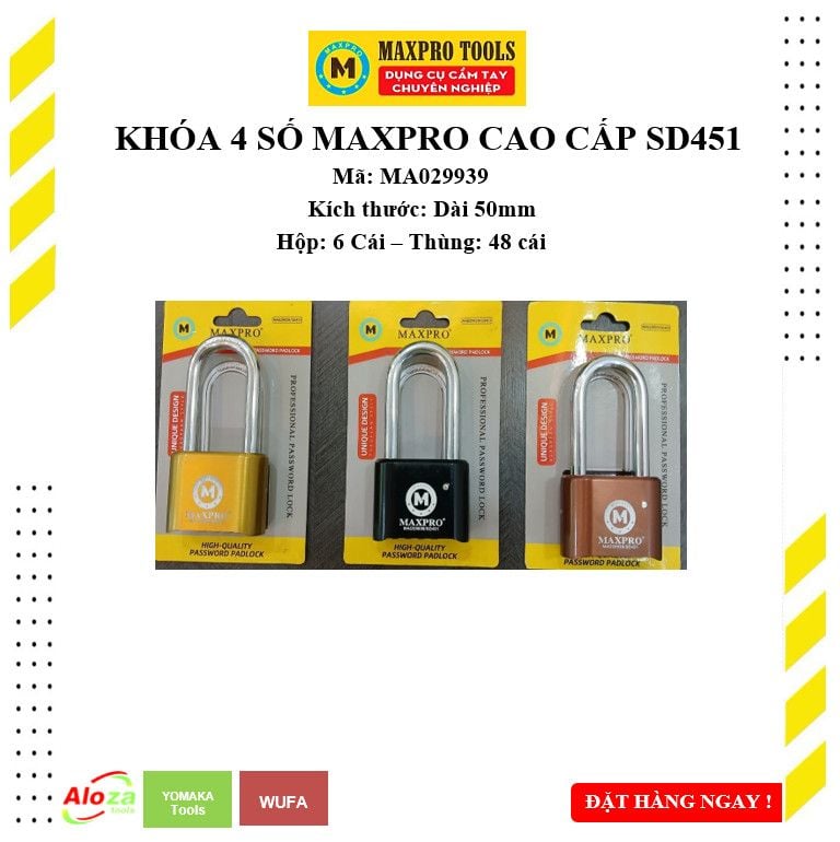 Khóa Maxpro 4 số cao cấp