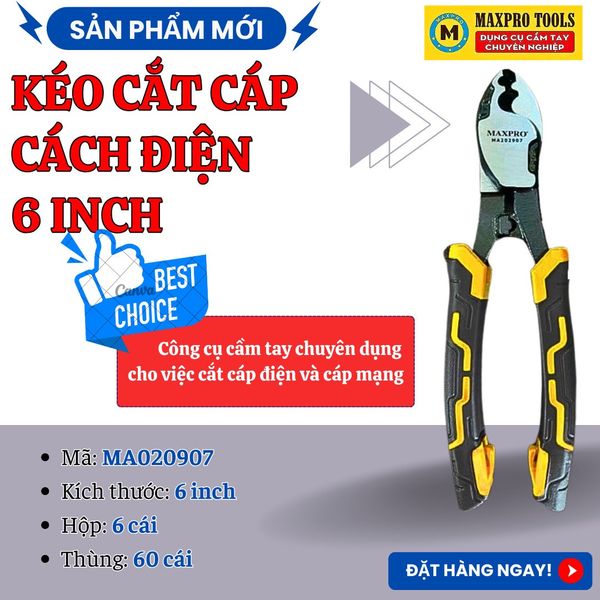 Kéo Cắt Cáp Cách Điện Maxpro 6"/150mm