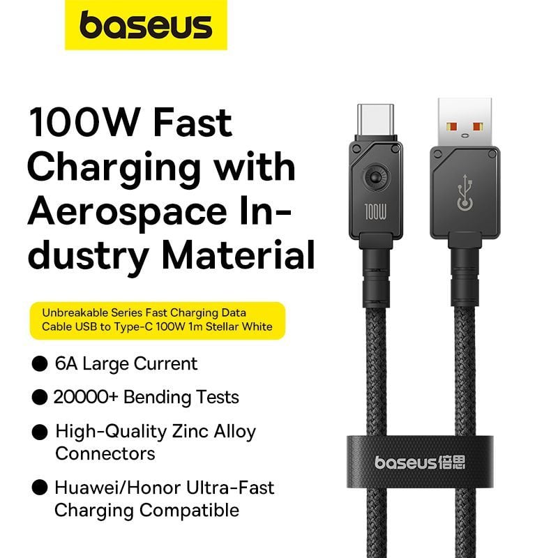 Cáp Sạc Nhanh Baseus Unbreakable Series USB Type-C 100W
