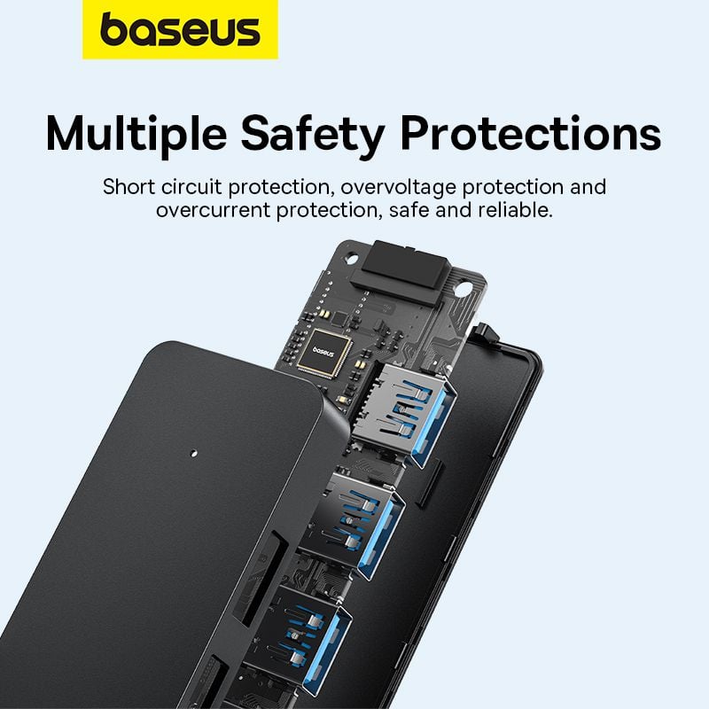 Hub Mở Rộng Kết Nối Baseus UltraJoy Series 4-Port HUB Lite USBA to USB Hub Mở Rộng Kết Nối Baseus UltraJoy Series 4-Port HUB Lite USBA to USB