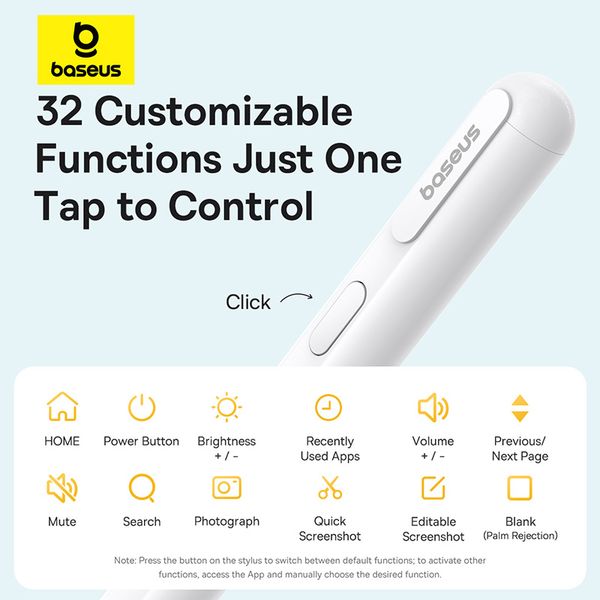 Bút Cảm Ứng Baseus Smooth Writing 3 Wired Charging Stylus Active