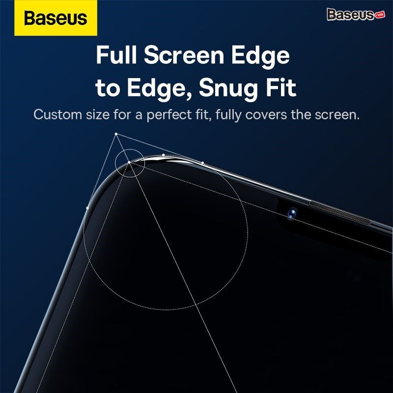 Kính Cường Lực Full HD 8K Cho iPhone 14 series Baseus All-glass Crysta