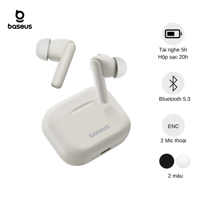 Tai Nghe Không Dây Baseus Bowie E17 (Bluetooth v5.3, TWS, 25H)