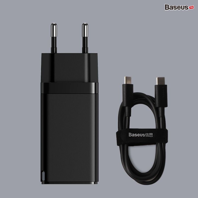 Bộ sạc nhanh Baseus GaN2 Pro Quick Charger 65W (Type Cx2 + USB , PD3.0