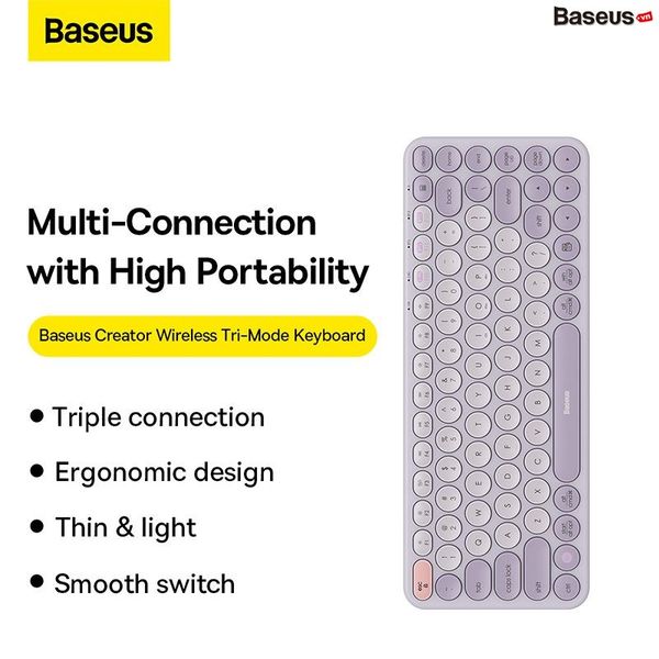 Bàn Phím Không Dây 2.4GHz/ Bluetooth Baseus Baseus Creator Wireless