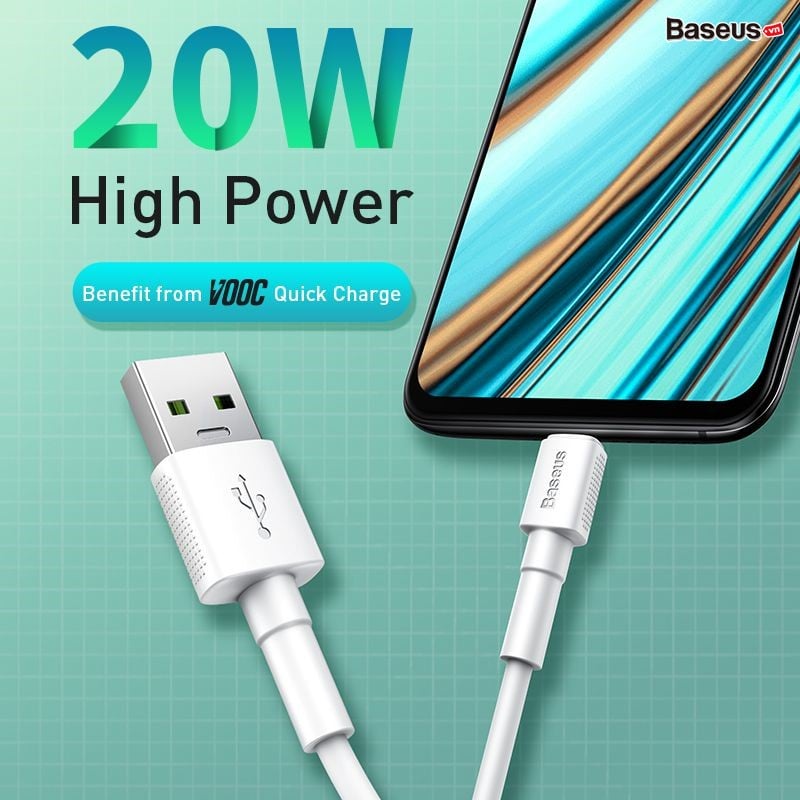 Baseus Mini White Cable USB For Micro 4A Baseus Mini White Cable USB For Micro 4A
