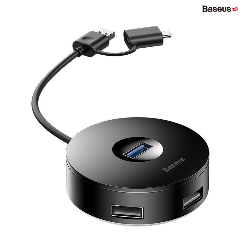 Baseus Round Box HUB adapter（Type-C+USB A to USB3.0*1+USB2.0*3）