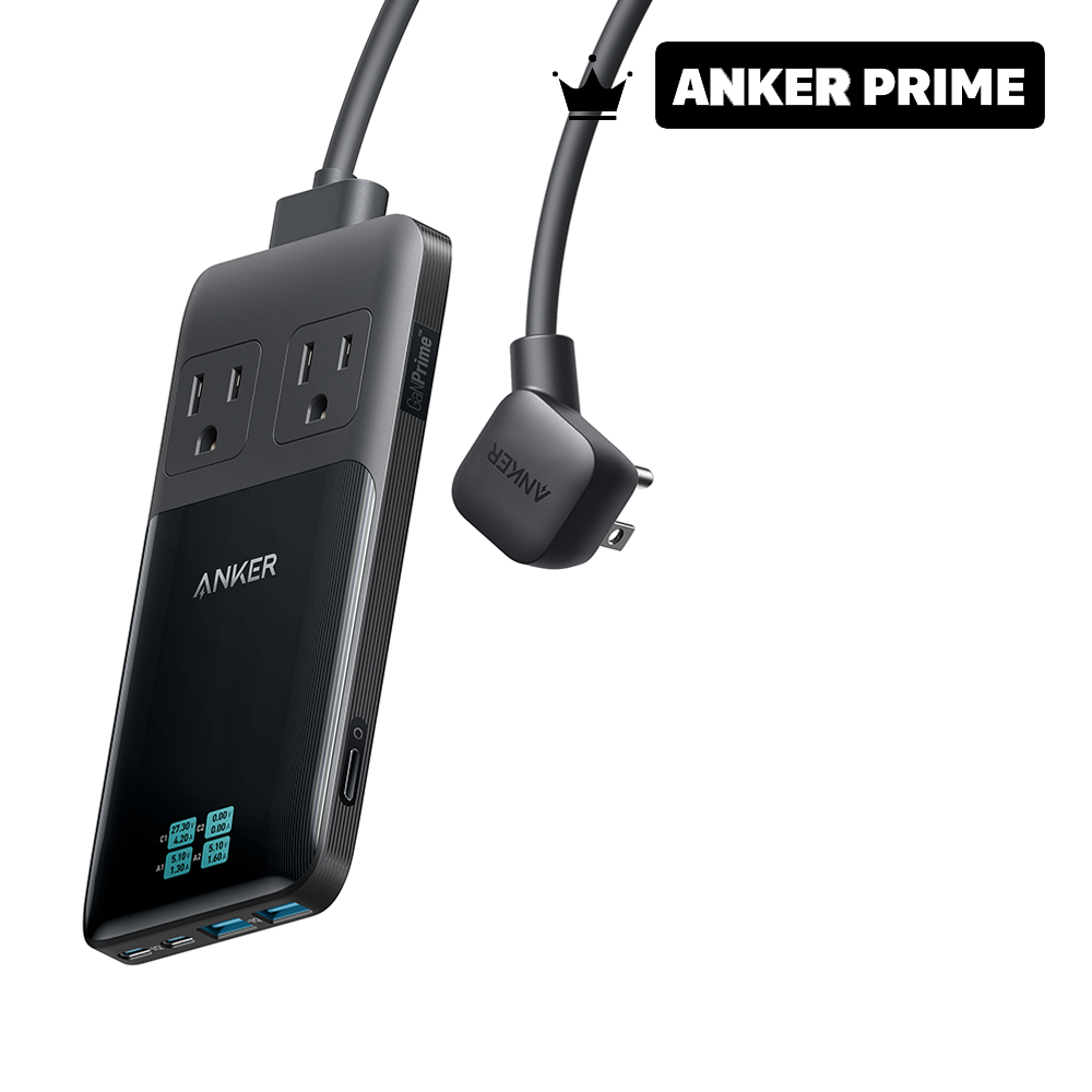 Sạc 6 Cổng kiêm Ổ Cắm Điện Anker Prime 140W - A9128 – ANKER Việt Nam