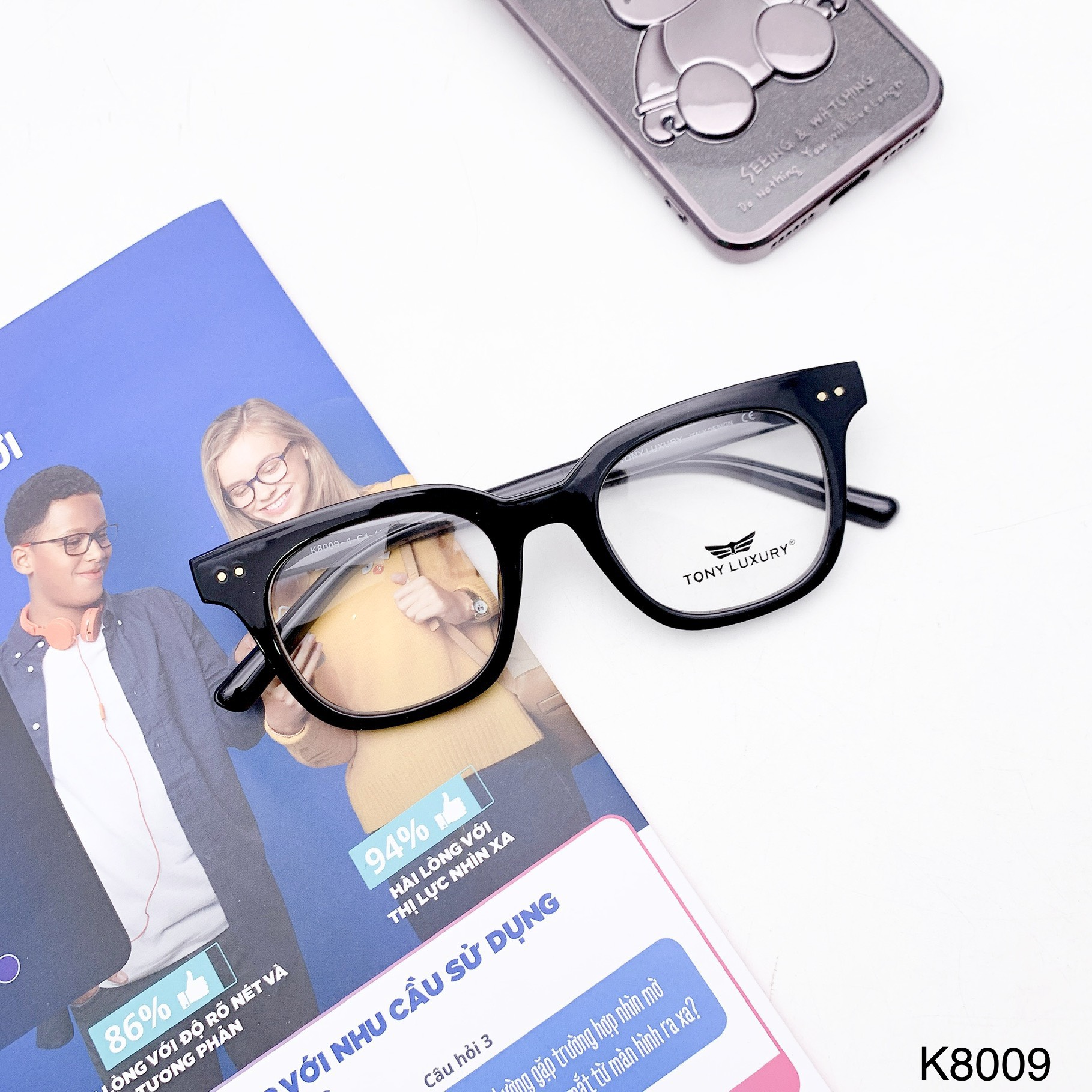 Gọng kính cận chính hãng Tony Luxury K8009-DB – Tonyluxury.vn