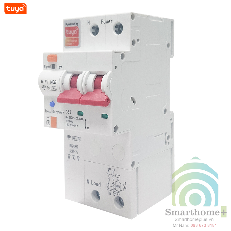 Aptomat Cầu Dao Tổng Bảo Vệ Quá Áp, Thấp Áp, Quá Dòng, Rò Dòng Wifi Zi – SmartHomePlus Việt Nam ...